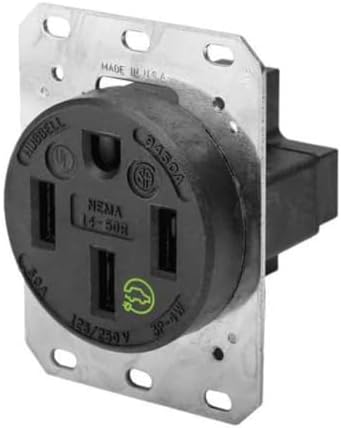 Hubbell 50A 120V NEMA 5-15 Black Plastic & Metal Outlet, Wall Outlets ...