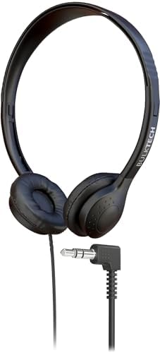 Amazon.com: 1 Pack Wired On-Ear Leather Headsets with Boom Microphone ...