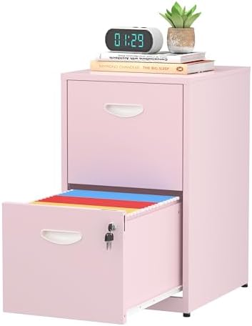 Amazon.com: ZXTINGSHOP 3 Drawer Pikn File Cabinet, Metal Filing ...