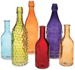 Amazon.com: Juvale 6 Pack Decorative Colored Wine Bottles for Home ...