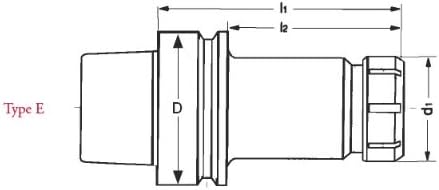 CNC Tool Holder, HSK 63E x ER40 - 120, Southeast Tool SE8605003 ...