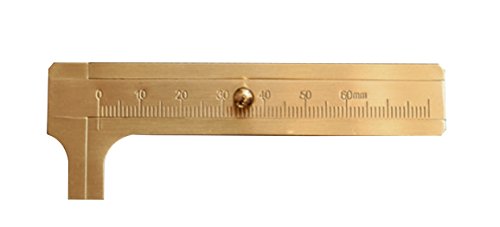 Handy Sliding Gauge EDC Brass Pocket Ruler Vernier Caliper Measuring ...