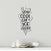 Amazon.com: Large Vinyl Wall Decal Delicious Slogan Eat Ice Cream ...