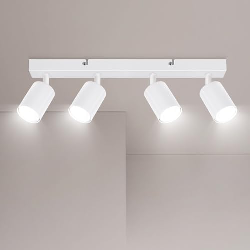 Ketom Adjustable 4 Way Ceiling Spotlight Fitting - GU10 LED Ceiling ...
