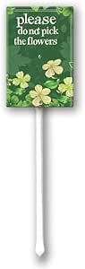 Amazon.com: Uptell Please Do Not Pick The Flower Yard Signs with Stakes ...