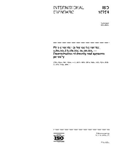 Iso 18754 2003 Fine Ceramics Advanced Ceramics Advanced Technical