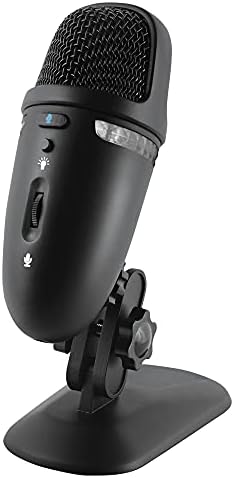 Cyber Acoustics Premium USB Condenser Microphone with Colored LED ...