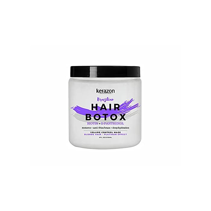 Buy KERAZON Blonde Brazilian Hair Botox Treatment 8oz/236ml Purple Mask ...