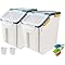Amazon.com: YXQ 25LB Large Flour Storage Container Bin ,2 Pack Airtight ...