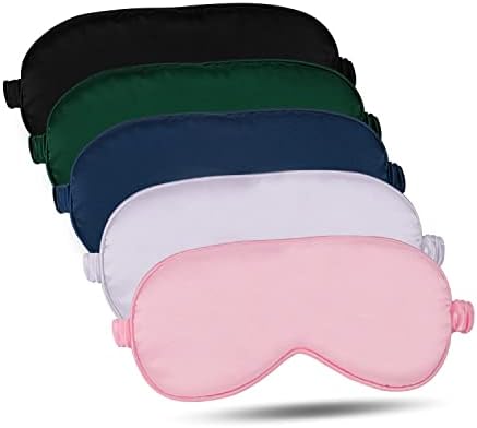 Amazon.com: SHALALA Silk Sleep Mask, 2 Pack 22 Momme Silk Pink Eye Mask ...