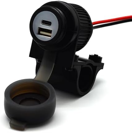 MOTOPOWER 3.1Amp Waterproof Dual Motorcycle USB Charger Kit with SAE ...