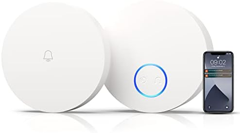 AIDA Lighted Wireless Doorbell for Home, Waterproof Battery Doorbell ...