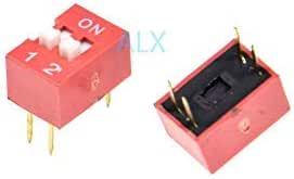 Amazon.com: 10PCS red 2p dip 2 Position Toggle Switch doule Row 2PIN ...