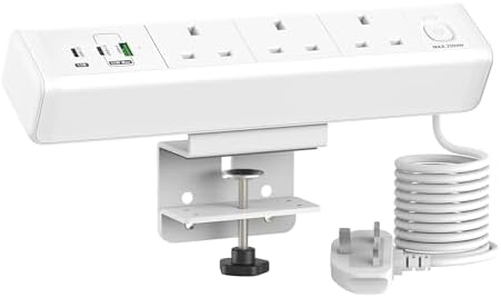 Elbe Inno Retractable Desktop Socket for Workstations - 3 Sockets, 2 ...