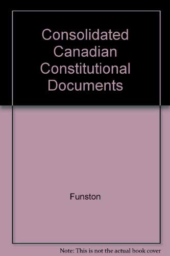 Buy Consolidated Canadian Constitutional Documents Book Online at Low ...