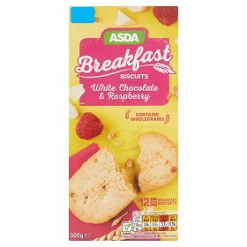 Amazon.com: ASDA Breakfast Biscuits White Chocolate & Raspberry 300g ...