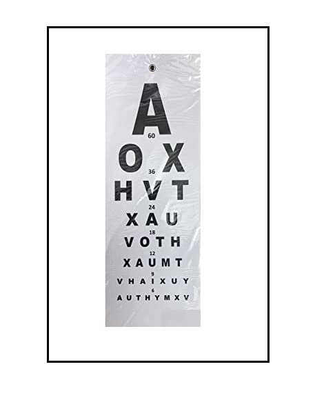 GSW English Vision Chart for Accurate Eye Distance Testing/Optometric ...