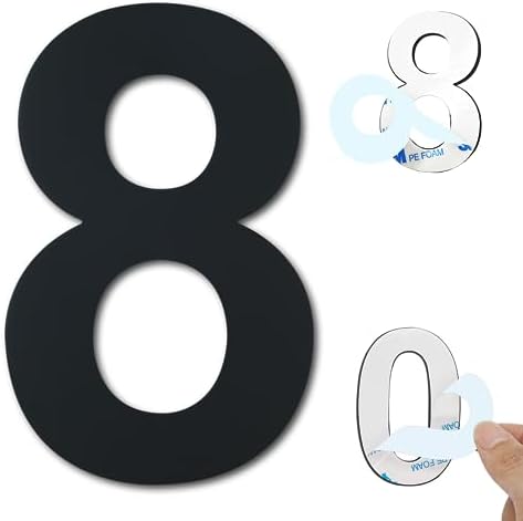 Ywonoby House Numbers - 3 Inch Self Adhesive Metal Stainless Steel Door ...