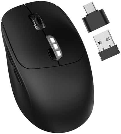Amazon.com: Amazon Basics 2.4 Ghz Wireless Optical Computer Mouse with ...