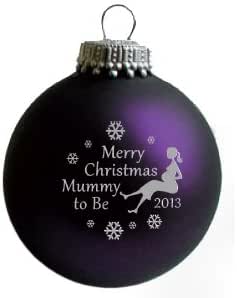 MumStuff - Merry Christmas Mummy to Be 2013, Fine Glass Bauble : Amazon ...