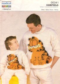 Readicut Knitting Pattern 00341, Adults and Childs Sweater with ...