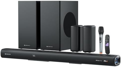 ZEBRONICS Juke BAR 9900, 725 Watts, Karaoke UHF Mic, Dolby Atmos, DTS X ...