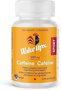 Canadian-Made Wake-Ups Sport Caffeine Pills 200mg. Tested for WADA ...