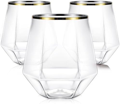 Amazon.com | Maaacute 40 Pcak Plastic Stemless Wine cocktail Whiskey ...