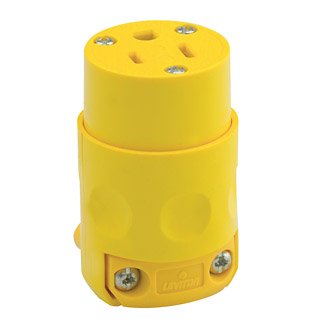 Leviton Pvc Connector Commercial 15 Amp 2 Pole, 3 W Nema 5 - 15 R Csa ...