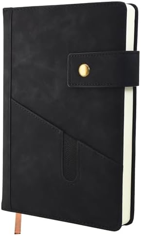 ANNTIM 5PCS Note Books A5 Lined, Black A5 Lined Notebook Leather With ...