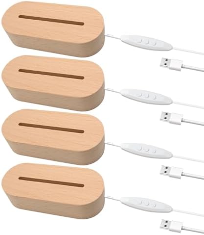 Amazon.com: EATAKWARD 4 Pcs 5.9" Wood Rectangle Light Display Pedestal ...