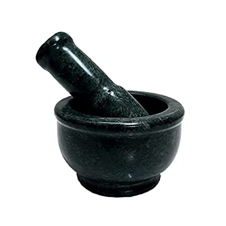 BHUMIKA STONE IMPEX Green Marble Mortar & Pestle/Imam Dasta/Khalad ...