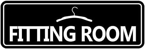 Amazon.com : Standard Fitting Room Sign (Black) - Medium : Office Products