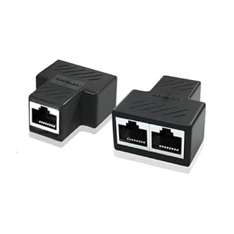 2 Pièces Doubleur RJ45, RJ45 Splitter Adaptateur, Splitter Câble ...