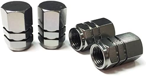 Amazon | 【COTRAX】エアバルブキャップ アルミ 製 ホイール タイヤ キャップ 軽 自動車 バイク アメリカンタイプの自転車用 な汎用パーツ 六角型 4個セット (グレー ...