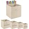 A406 3x Fabric Foldable Square storage unit Box Canvas Storage ...