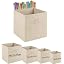 A406 3x Fabric Foldable Square storage Box Canvas Storage Collapsible ...