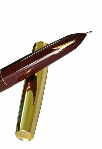 Hero Pen 336 Fountain Pen (Ink Pen) Iridium Tipped Nib, Golden Cap ...