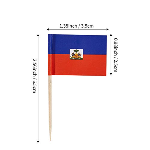 Snapklik.com : CYPS 100 Pcs Haiti Flag Haitian Toothpick Flags, Small ...