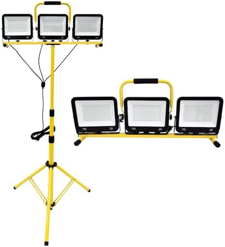 22500 Lumen LED Tripod Work Lights,3 Adjustable Head LED Work Light ...