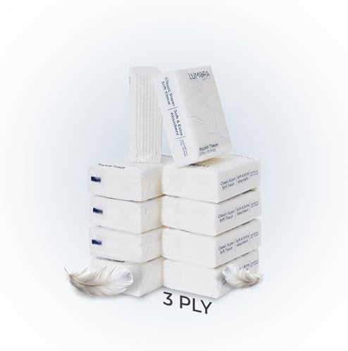 Lumora Pocket Tissues Packs - (100 Tissues) 10 Packets | 3-Ply Soft ...