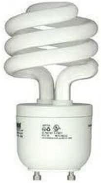 18W CFL Mini Spiral GU24 Base 4100K Cool White =75W Fluorescent Light ...