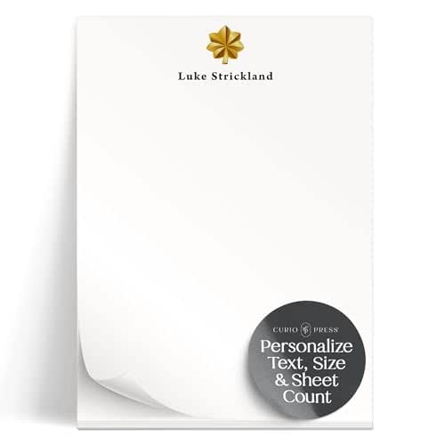 Amazon.com: Personalized Military Ranks Notepad, Custom Stationery ...