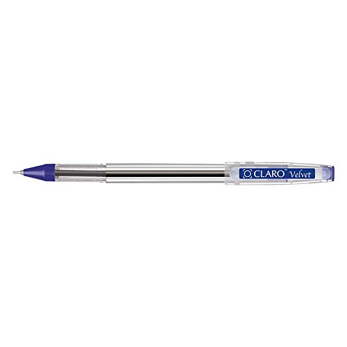 Buy CLARO pens Velvet Ball Pen (100 Pieces with 5 Pieces Pouch) -Blue ...
