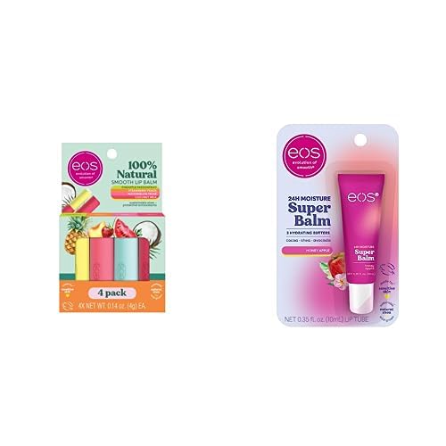 Amazon.com : Bundle of eos 100% Natural Variety 4-Pack Lip Balm Sticks ...