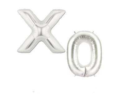 XO Balloon Kit- (2) 34" Silver Letter Balloons : Amazon.in: Home & Kitchen