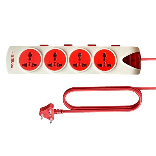 EMBOX Extension Board with Switches 2500 W, 4 Universal Sockets ...
