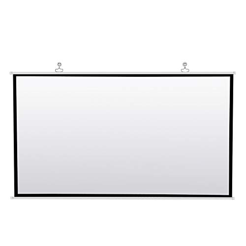 Azwamkue Portable Projector Screen for Home Theater Outdoor HD White ...