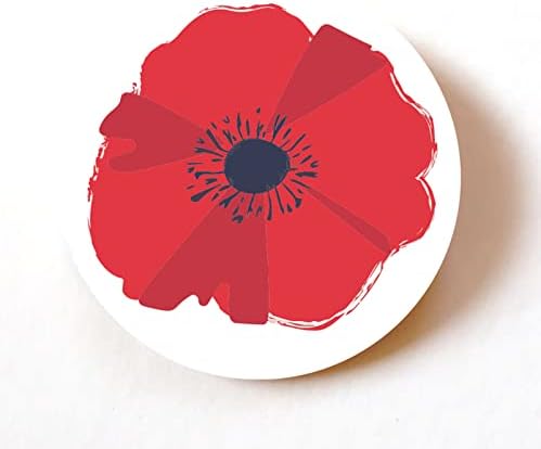 Pack of 18 Transparent Poppy Stickers (65 mm) Poppy Decorations Decals ...