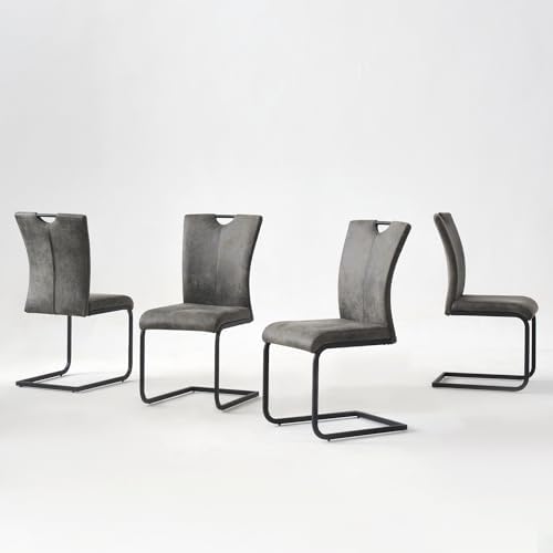 Amazon.com - GrandNoor Vintage Fabric Dining Chairs Set of 4 with ...